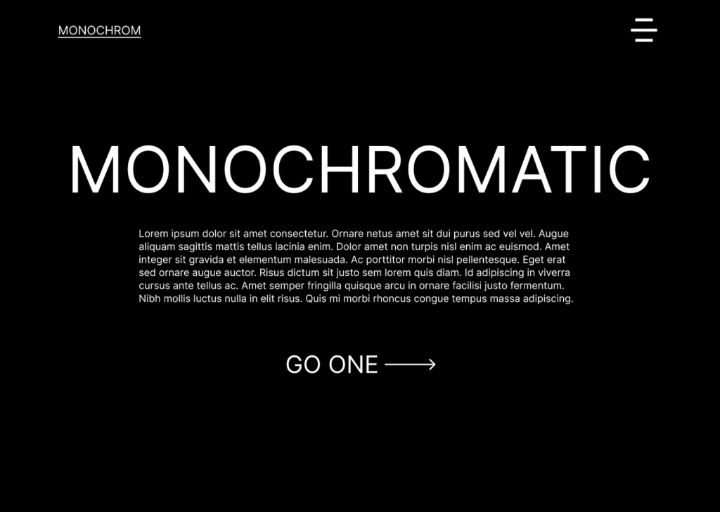 Monochromatic websites